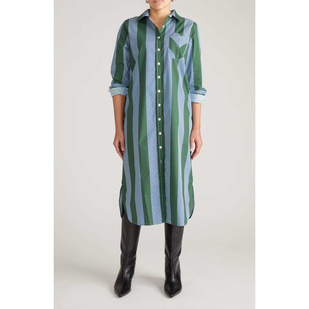 UNIVERSAL STANDARD Odeon Long Sleeve Midi Shirtdress